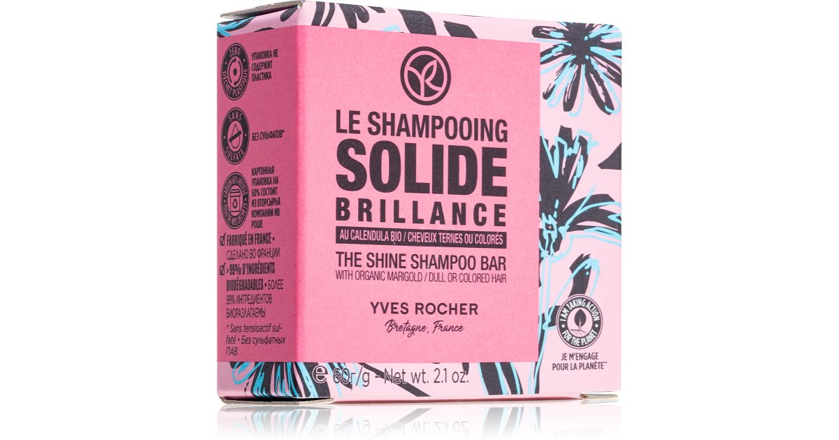 Yves Rocher Green Heroes Barre de shampoing pour une brillance saine ...