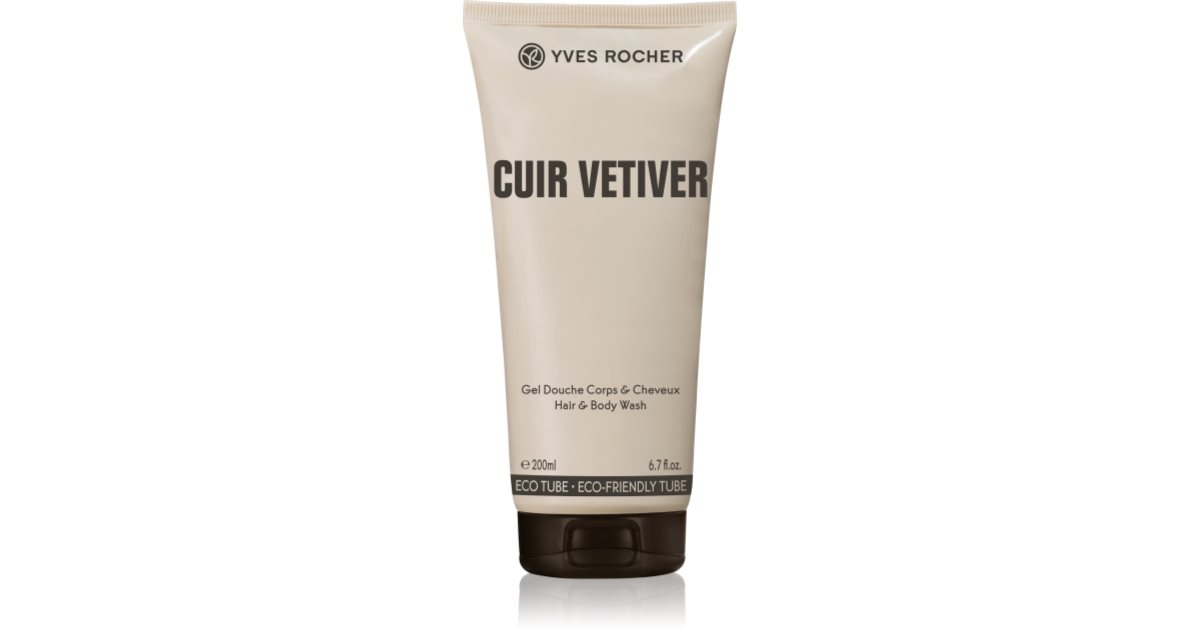 Yves Rocher Cuir Vétiver tusfürdő gél testre és hajra | notino.hu