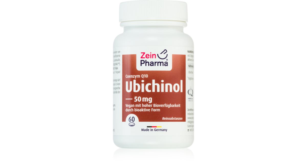 ZeinPharma Coenzym Q10 Ubichinol 50 mg Kapseln zur Unterstützung des Energiestoffwechsels ️ ...
