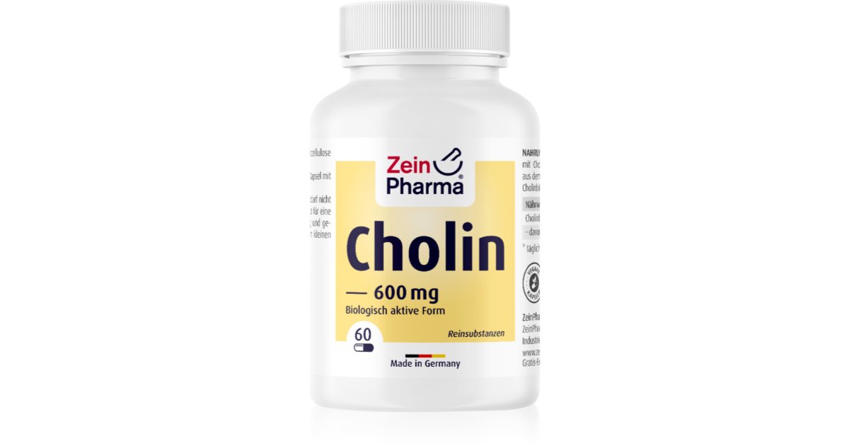 ZeinPharma Cholin 600 mg capsules pour favoriser la bonne santé du foie ...