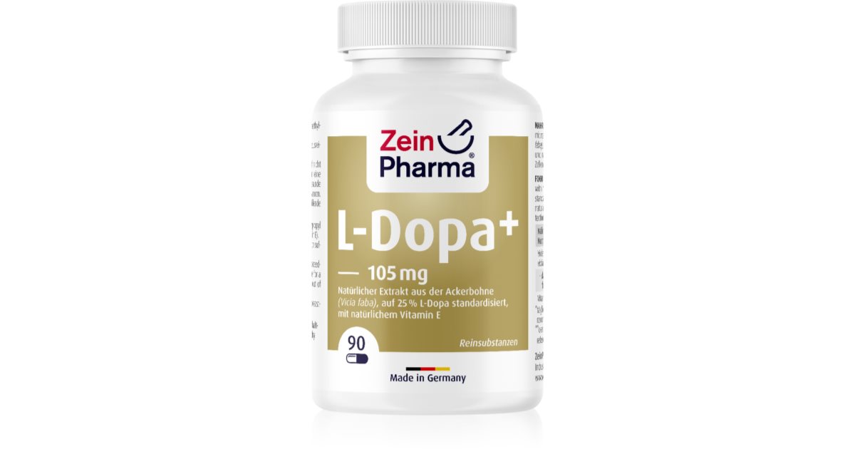 ZeinPharma L-Dopa (Vicia Faba Extrkat) + E kapsule za podporo zaščite celic pred oksidativnim ...