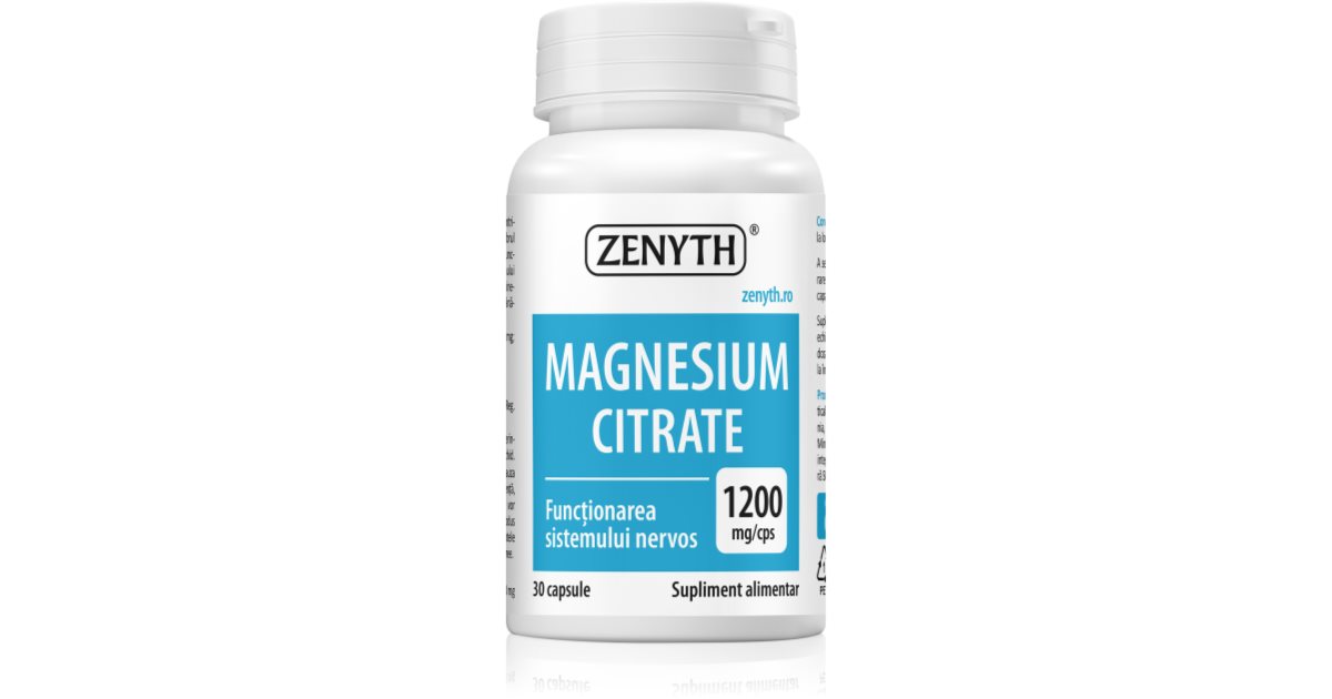 Zenyth Magnesium Citrate capsule pentru scăderea oboselii și a epuizării | Notino.ro