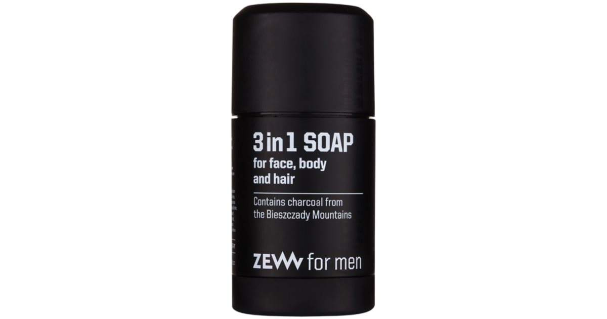 Zew For Men 3 in 1 Soap natural bar soap for the face, body and hair 3 ...