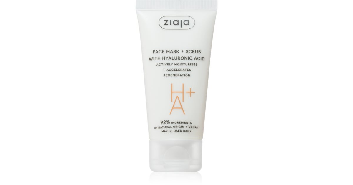 Ziaja Face Mask + Scrub with Hyaluronic Acid пилинг маска | notino.bg