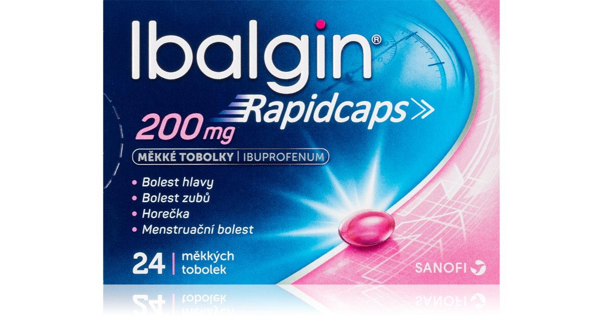 Ibalgin Ibalgin Rapidcaps 200mg měkké tobolky se zesíleným účinkem ...