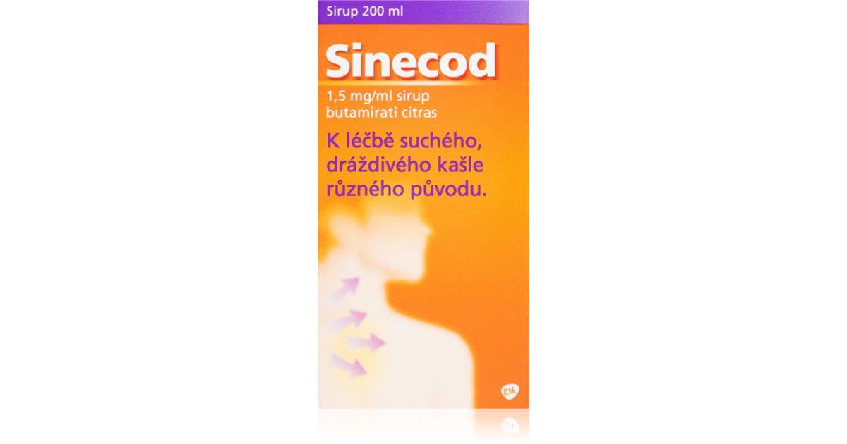Sinecod Sinecod 1,5 mg/ml sirup na suchý dráždivý kašel | notino.cz