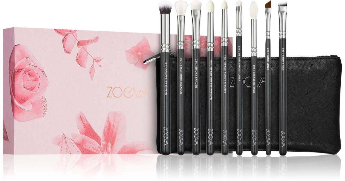 ZOEVA It's All About The Eyes Brush Set zestaw pędzli z kosmetyczką