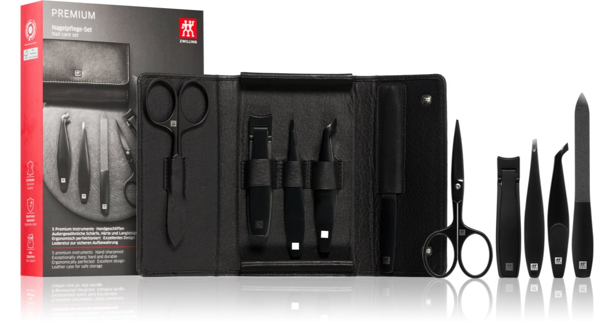Zwilling Premium Black manikyyrisetti miehille | notino.fi